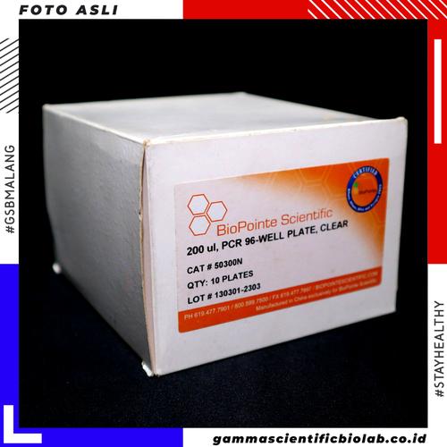 Jual 200ul, PCR 96-WELL PLATE, CLEAR 50300N (10 plates) - BIOPOINTE ...