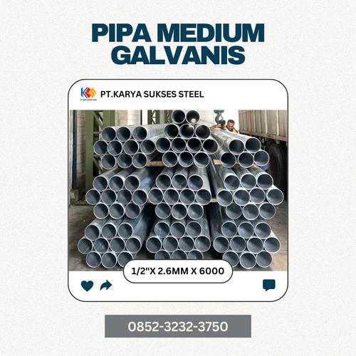 Jual PIPA MEDIUM GALVANIS 1/2 INCH X 6000 SNI SPS/SPINDO - Kab. Bekasi ...
