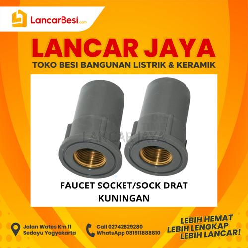 Jual Faucet Socket/ Sock Drat Dalam Kuningan Rucika AW - 1/2" - Kab. Bantul - Toko Besi Lancar ...