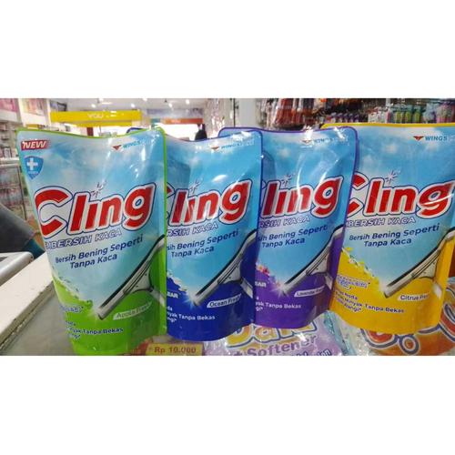 Jual Cling Pembersih Kaca Refill Pouch 425 ML Kemasan Baru - Ungu ...
