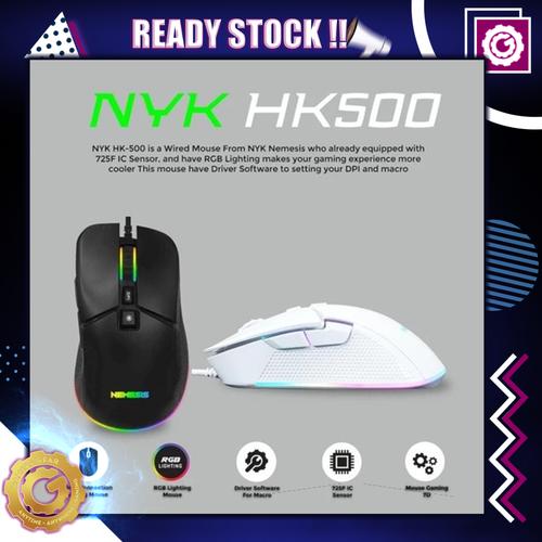 Jual NYK Nemesis HK-500 RGB Macro Gaming Mouse - White - Kota Manado ...