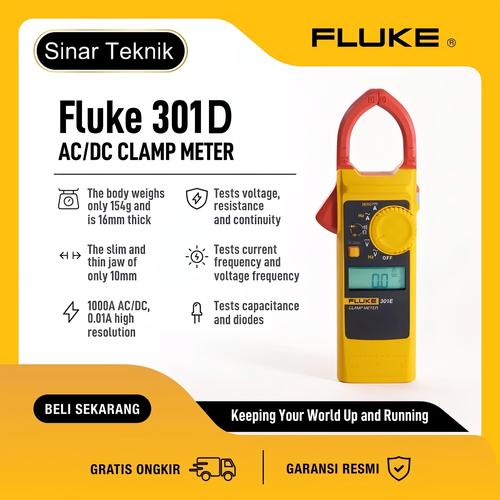 Jual FLUKE 301D Series, 600A AC/DC Clamp Meter - Jakarta Pusat - SINAR ...