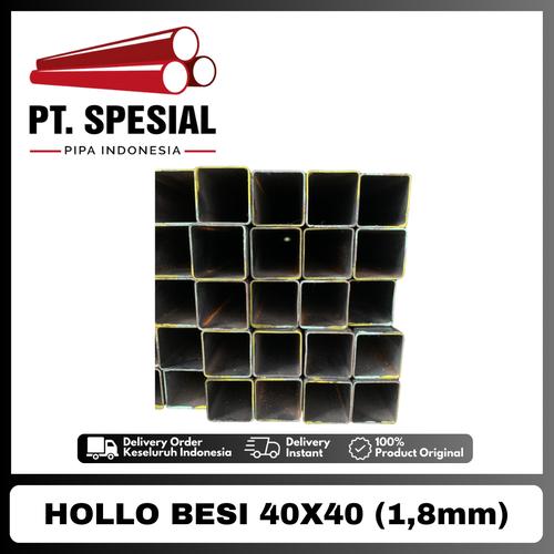 Jual Besi Hollo 4 x 4 / Hollow Hitam / Hollo Besi 40 x 40 Tebal 1.8mm ...