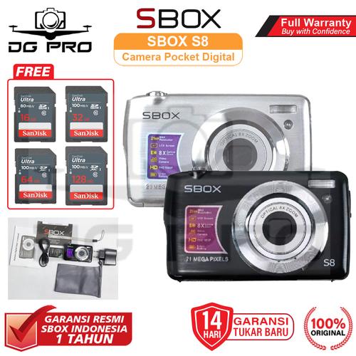 Jual SBOX S8 Camera Pocket Digital 21MP - Kamera Saku - Garansi Resmi ...
