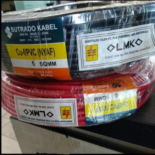 Jual Kabel NYAF 6mm @50m Hitam Merah Biru Kuning-Hijau KH Kuning ...