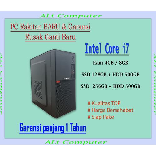 Jual PC/CPU Rakitan Core i7 PC/CPU Komputer Baru dan Garansi - i7 4770 Ram 8GB, SSD 256GB ...