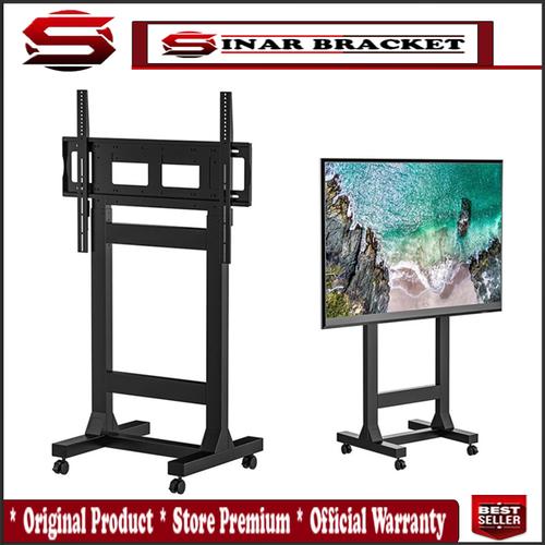 Jual Bracket tv standing tv roda 98 86 85 80 75 70 65 60 inci STANDING ...