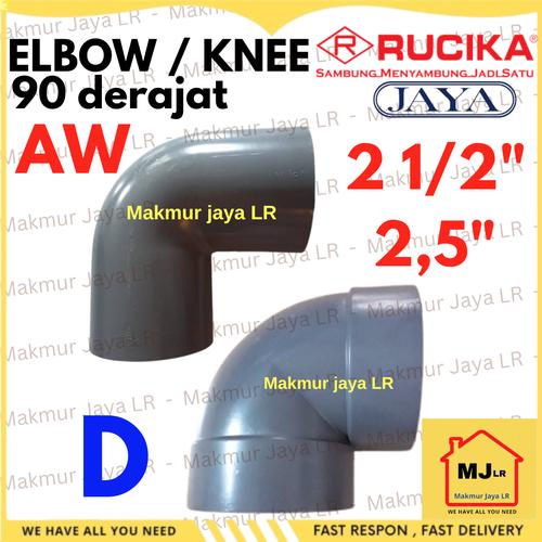 Jual KENI 2,5 2 1/2 21/2 inch KNEE Elbow 90 derajat D / AW Knie Kenie ...