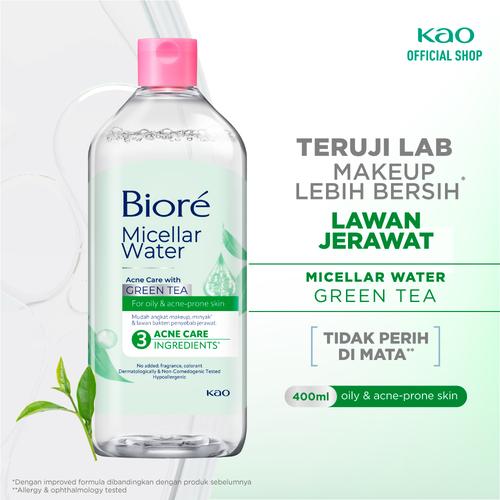 Promo Biore Micellar Water Acne Care Green Tea 400ml - Make Up Remover ...