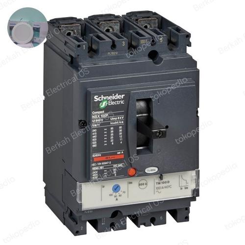Jual SCHNEIDER MCCB NSX100F 3P 63A 25KA TM63D 380/415V NEW ORIGINAL ...