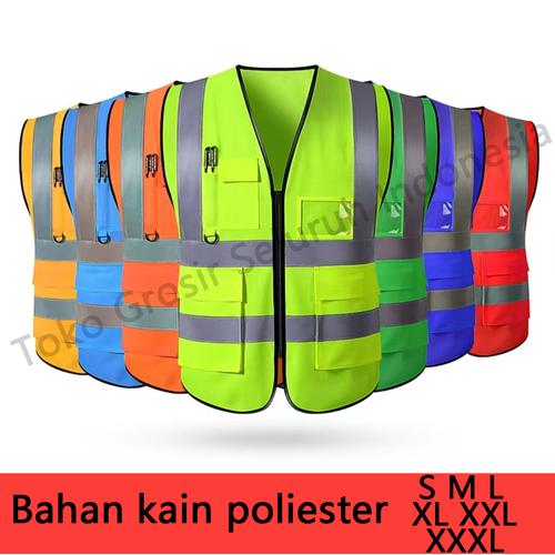 Jual Rompi Safety Proyek ID Holder 5 Saku / Rompi reflektif / Rompi ...
