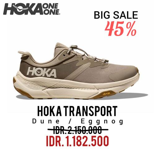 Jual HOKA TRANSPORT DUNE / EGGNOG TRAIL RUNNING SHOES 100% ORIGINAL ...