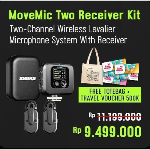 Promo Shure MV-TWO MoveMic Two Channel Wireless Lavalier Microphones ...