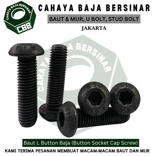 Jual Baut L Button Baja UNC 1/4" - 20G x 1" / Inchi Drat Kasar / Button ...