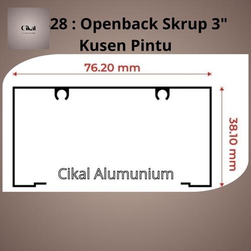 Jual aluminium.oprn back skrup 3" - profile 60428 - ca atau silver ...