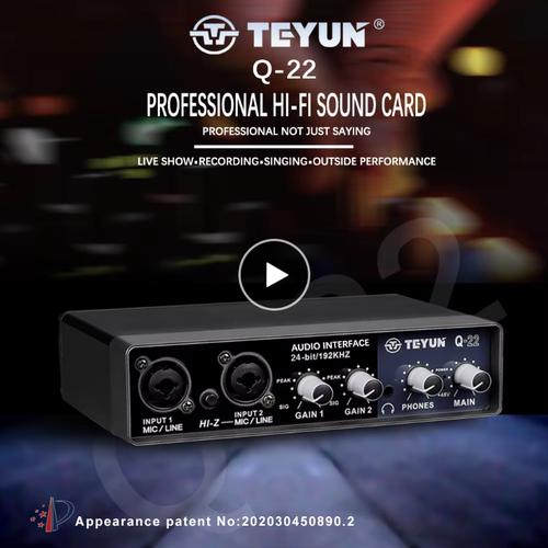 Jual Q22 Soundcard Recording Profesional Live MIc HiFi Gitar Piano ...