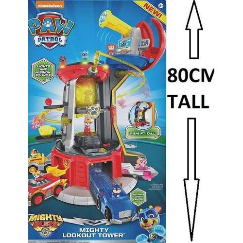 Jual Paw Patrol Mighty Pups Super Paws Mighty Lookout Tower Original ...