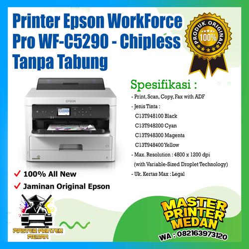 Jual Printer Epson WorkForce Pro WF-C5290 WFC 5290 - Chipless tanpa ...