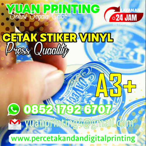 Jual cetak stiker transparant a3 + cutting - Jakarta Timur ...