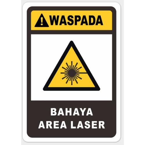 Jual Rambu K3 Bahaya Laser 40cm x 60cm, 35cm x 50cm, plat ACP 3mm ...