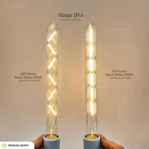 Jual LAMPU FILAMENT EDISON PANJANG PIPA LED T9 160 6WATT 28CM RETRO ...