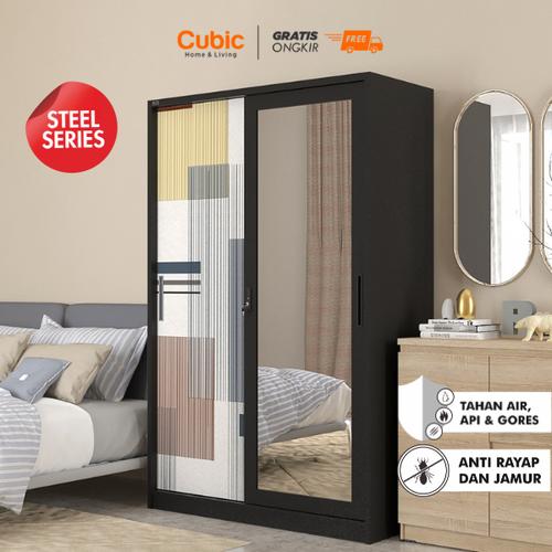 Promo Cubic Lemari Pakaian Besi / Almari Sliding - Activ Forte SL 120 ...