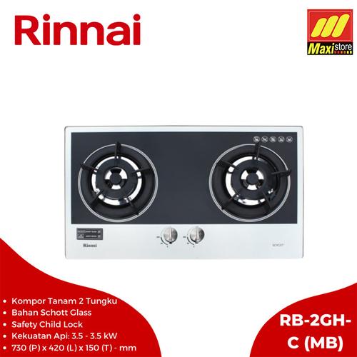 Jual RINNAI RB-2GH-C (MB) Kompor Tanam Built In Gas Hob 2 Tungku - KURIR INSTAN - Kota Makassar ...