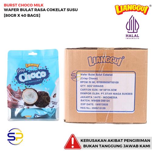Jual WAFER BULAT CHOCO BURSTLURRY 80 GRAM [1DUS, ISI 40 BAGS ...