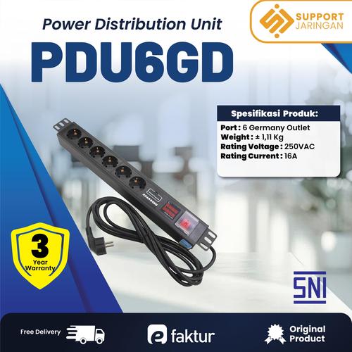 Jual PDU Stop Kontak Colokan Germany 6 Outlet w/Digital volt Ampere ...