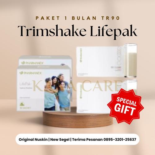 Jual (Free Gift) Paket Pelangsing TR90 1 Bulan isi Lifepak Trimshake Exp 2025-2027 - Cokelat ...