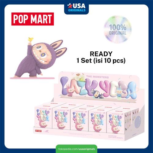 Jual Labubu ORI POPMART Lazy Yoga The Monsters Figure Set Macaron ORI ...