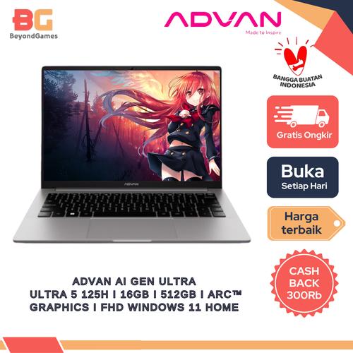 Jual Laptop Advan AI Gen Ultra 5 125H 16GB 512GB 14 FHD Windows 11 ...