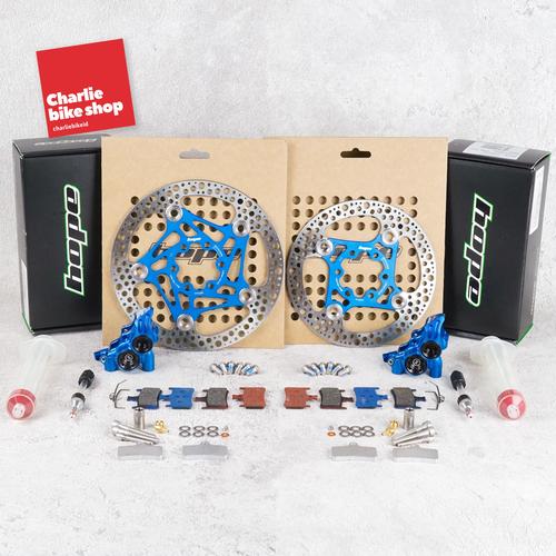 Jual Hope RX4+ Caliper Flat Mount Set dan Rotor Road Floating 6 Bolts ...