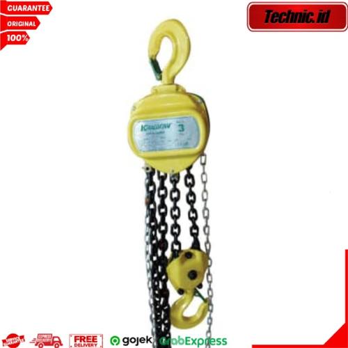 Jual Krisbow Chain Block 3 Ton Katrol Manual 3 Ton Heavy Duty Chain ...