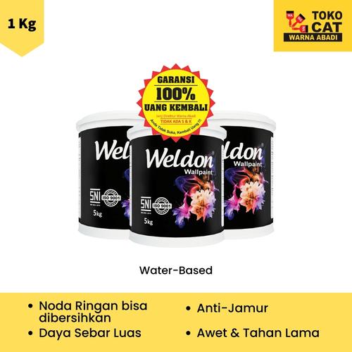 Jual CAT TEMBOK WELDON INTERIOR 1 KG - SERI WARNA 2 - 0001 WHITE - Kota ...
