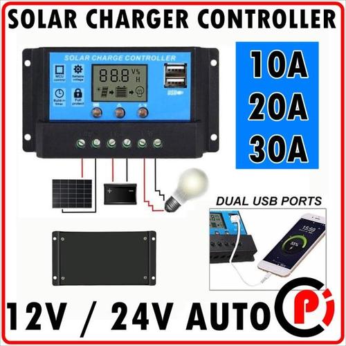 Jual Solar Panel Charger Controller Panel Surya Solar Cell 30A 20A 10A ...