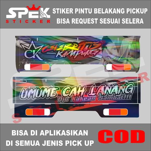 Jual STIKER PINTU BELAKANG PICK UP BISA REQUEST NAMA DAN GAMBAR SESUAI ...