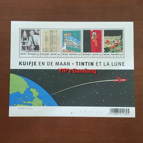 Jual filateli perangko tintin and the moon belgium 2004,kartun,animasi ...