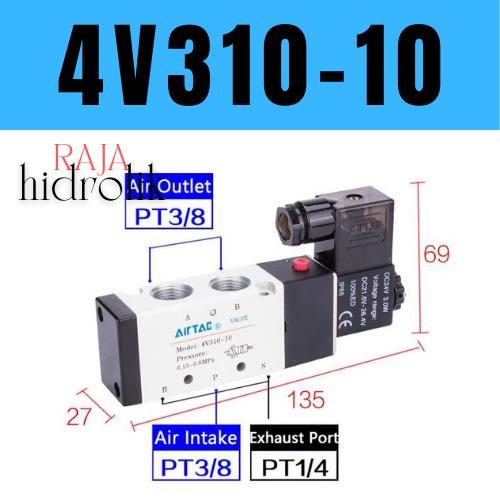 Jual 4V310 10 AIRTAC SOLENOID VALVE 4V310-10 - AC220V - Jakarta Barat ...