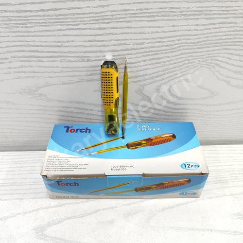 Jual Tespen Bolak Balik Obeng Tespen Plus Minus Torch 2way Test Pencil ...