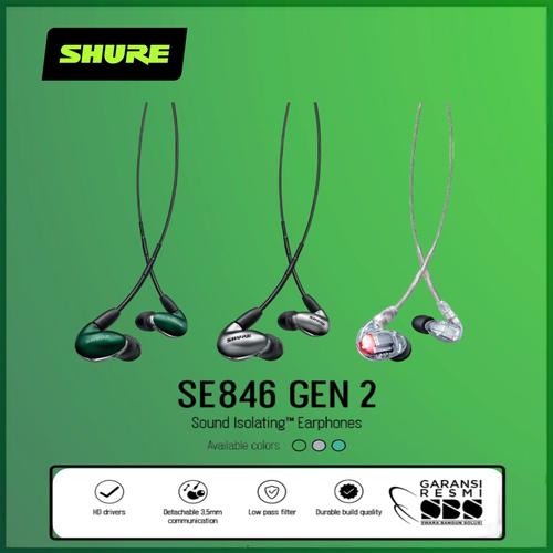 Promo Shure Sound Isolating Wired Earphones SE846 Gen 2 SE 846 Gen2 ...