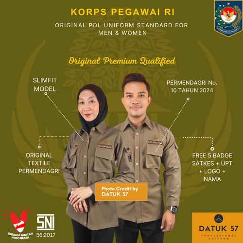 Jual Original Premium by Datuk57 : Seragam Kemeja Atasan PDL Khaki ...