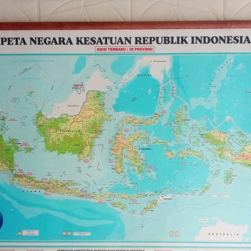 Jual Peta Bingkai Indonesia / NKRI Ukuran Besar Bahan Albatros Ukuran ...