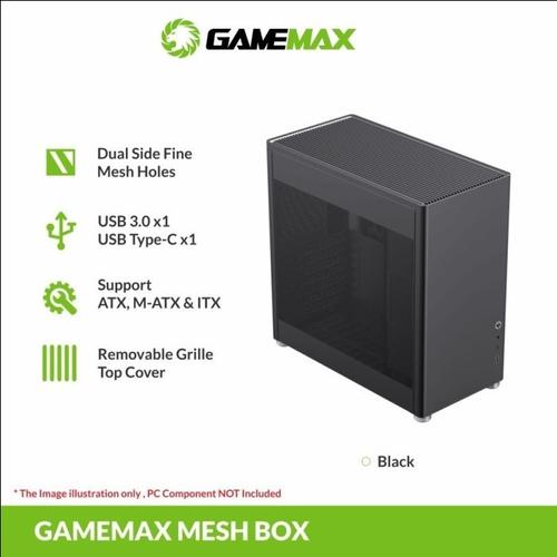 Jual Casing GameMax Mesh Box Black ATX Gaming - Jakarta Pusat - Xavier ...