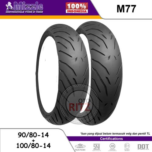 Jual Ban Motor Mizzle 90/80-14 dan 100/80-14 M77 Ring 14 Paket Ban ...