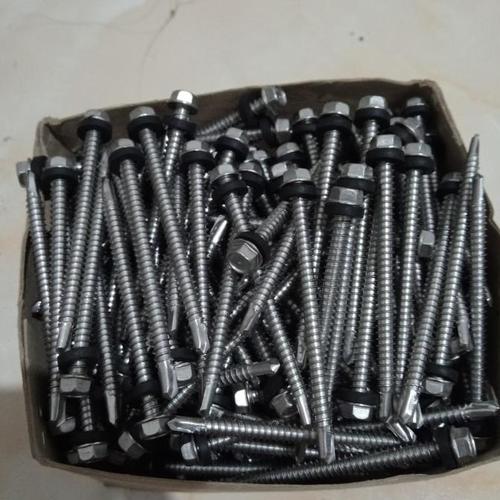 Jual (50PCS)BAUT SEKRUP BAJARINGAN/ ROOFING SCREW #12X75 STAINLESS ...