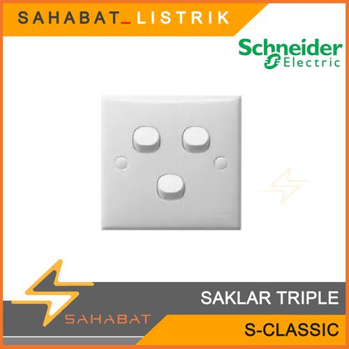 Jual SCHNEIDER SAKLAR TRIPLE/ 3 GANG S-CLASSIC/ CLIPSAL E30 - Jakarta ...