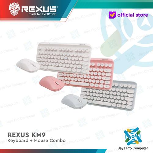 Jual Rexus KM9 Outstanding Retro Bundle Combo Keyboard + Mouse Wireless ...