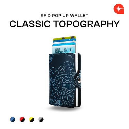 Promo CLASSIC TOPOGRAPHY RFID Leather Pop Up Card Case Wallet by GLHF ...