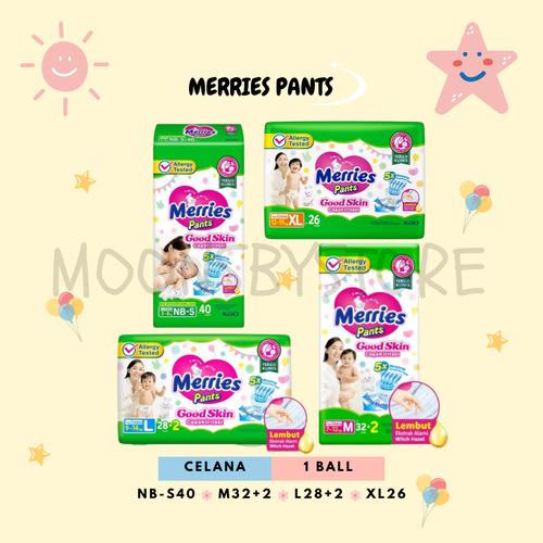 Jual MERRIES PANTS GOOD SKIN POPOK BAYI TIPE CELANA (NB-S40 / M34 / L30 ...